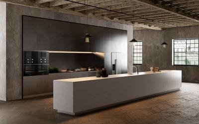 China Modern Industrial Gray Melamine Kitchen Cabinets - Custom 20-40 Day Lead Time with Ample Storage for sale