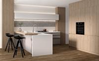 China White Rustic Wood Kitchen Cabinets Custom Wood Grain System with 20-40 Day Lead Time and Handle-less Design for sale
