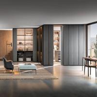 China Custom Aluminium Glass Door Wooden Walk In Closet Wardrobe Design 20-40 Days Lead Time for sale