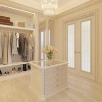 China Custom French Style Wardrobe with Wall Mount Vanity Table and Optimized Storage for sale