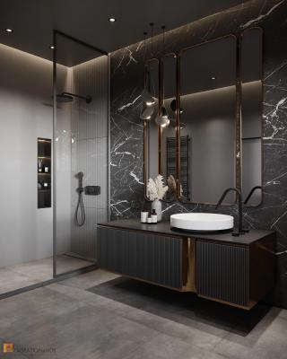 China Custom Black Bathroom Vanity with Mirror and White Sink - 20-40 Day Lead Time, Multiple Size Options for sale
