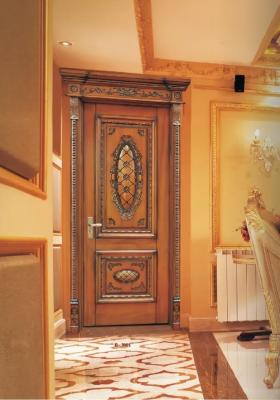 China Customized Single Open Door Retro Style Interior Solid Wood Door 20-40 Day Lead Time ISO9001 Certified for sale