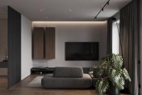 China Custom Minimalist Wooden Storage Cabinet for Living Room with 20-40 Day Lead Time and Matte Black Grille for sale
