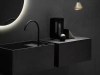 China Industrial Black Customized Bathroom Storage Cabinet with Glass Door and LED Lighting - 20-40 Day Lead Time for sale