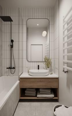 China Custom Retro White Bathroom Cabinet with Integrated Towel Racks and Basin - 20-40 Day Custom Production for sale