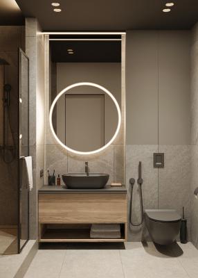 China Custom Retro Black Bathroom Cabinet with Towel Racks and Stainless Steel Shelves - 20-40 Day Lead Time for sale