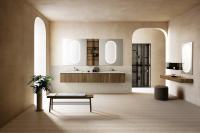 China Custom Italian Style Floating Bathroom Cabinet with Make-up Vanity - 20-40 Day Lead Time, Multiple Custom Options for sale