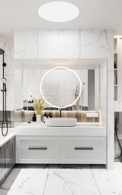 China Custom Modern White Bathroom Vanity with Storage Cabinet - 20-40 Day Lead Time, Custom Sizes Available for sale