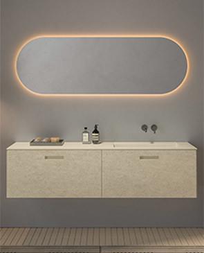 China Custom Modern Mint Green Bathroom Vanity with Floating Design and Undermount Basin - 20-40 Day Custom Lead Time for sale