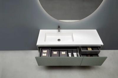 China Custom Modern Green and Red Bathroom Vanity with Double Sink - 20-40 Day Lead Time - Morandi Color Series Cabinet for sale
