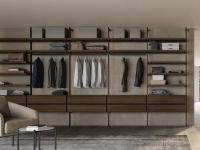 China Custom Solid Wood Open Wardrobe Aluminum Alloy Frame 200cm Height for sale
