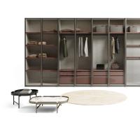 China Customized Modern Wardrobe EB Closet with Glass Doors for sale