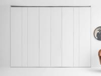 China Custom White Closet Bespoke PET Folding Door Wardrobe for sale