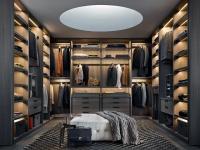 China Custom Wood Veneer Walk-in Wardrobe with Storage Cabinet 20-40 Days Lead Time for sale