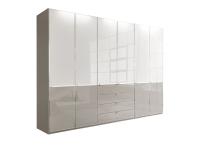 China Lacquer White Custom Wardrobe Closet Modern Tailored With Lattice Box for sale