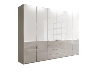 China Lacquer White Custom Wardrobe Closet Modern Tailored With Lattice Box for sale