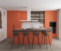 China Modern Lacquer Kitchen Cabinet with Glossy/Matte Finish - Custom 20-40 Day Installation & Island Dining Table for sale