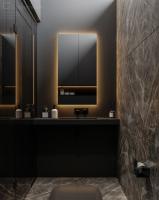 China LED Mirror Bathroom Vanity Set with Wash Basin and Storage Cabinet 60cm for sale