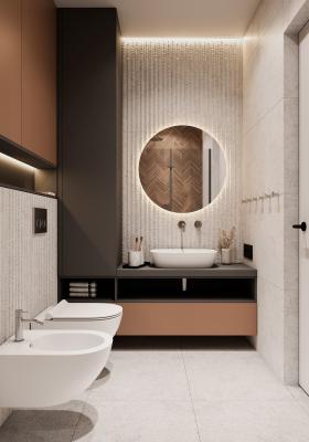 China Modern Wooden Bathroom Vanity Cabinet with Granite Countertop 60 Inch Double Sink for sale