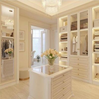 China Modern Solid Wood Wardrobe Combination Closet 180cm Wide Storage for Clothes for sale