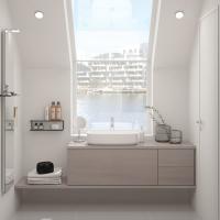 China Luxury Bathroom Vanity Cabinet with Ceramic Sink 60cm Soft Close Drawers for Hotel Home for sale
