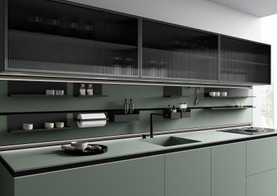 China Custom Modular Kitchen Cabinet with Integrated Sink - Modern Furniture Design 24-36 Inch Sizes for sale