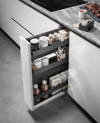 China Custom Minimalist Kitchen Cabinet 24-36 Inch Storage for Cooking Utensils with Pull-Out Trays for sale