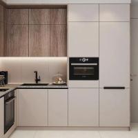 China Custom L-Shaped Melamine Kitchen Cabinets - 20-40 Day Production with Modern Design & Durable Finish for sale