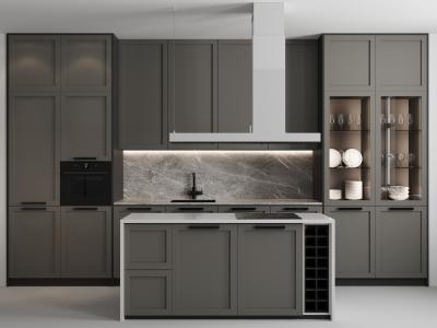 China Ready to Assemble Modern Custom Island PVC Cabinet Kitchen with 20-40 Day Lead Time and Professional Design Services for sale
