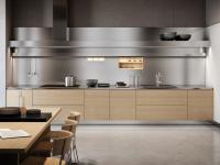 China Stainless Steel Melamine Kitchen Cabinets with LED Lighting Custom Sizes 600mm for sale