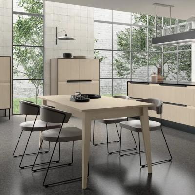 China Modern Modular Kitchen Cabinets European Style PET Waterproof 18mm High-Gloss Finish for sale