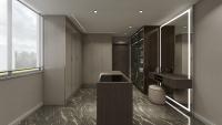 China Custom Solid Wood Large Wardrobe Bedroom Furniture Set with Mirrored Door Lacquered Finish for sale
