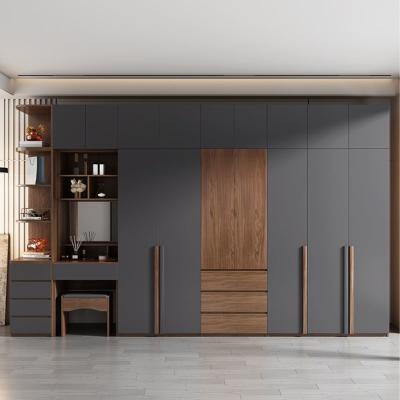 China Modern Melamine Plywood Wardrobe Closet Storage with Mirrors 1800mm for sale
