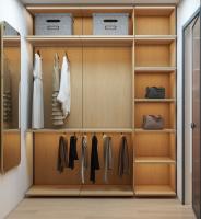 China Custom Wood Wardrobe Closet System Modern Clothes Storage Cabinet Organizer 80cm for sale