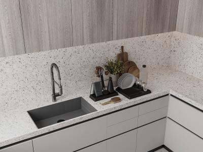 China Modern Modular Kitchen Cabinet with PVC Door Panels Wood Frame 1200mm for sale