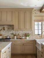 China White Shaker Kitchen Cabinet Custom French Wooden Kitchen Cabinets 18mm Plywood for sale