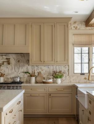 China White Shaker Kitchen Cabinet Custom French Wooden Kitchen Cabinets 18mm Plywood for sale