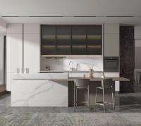 China Custom Melamine Board Kitchen Cabinets 18mm Durable Moisture Resistant Modern Design for sale