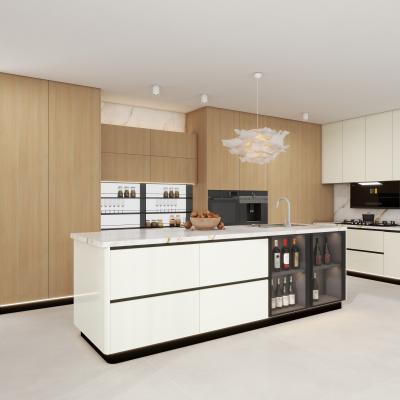 China Custom EB Board Shaker Kitchen Cabinet for Hotels - Moisture Resistant Storage with Smart Technology Integration for sale