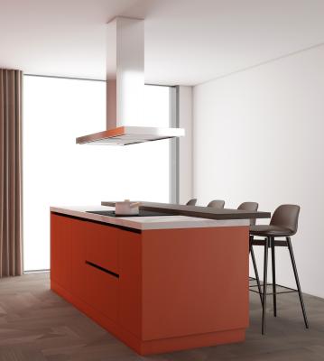 China Modern Shaker Kitchen Cabinet Set with Dining Island Custom Wooden Cabinetry 120cm for sale