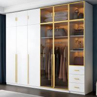 China Wooden Combination Wardrobe with Soft Close Drawers for Bedroom Storage 180cm for sale