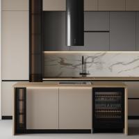China Custom Modern Ready To Assemble Shaker Lacquer Finish Kitchen Cabinets for Apartment for sale