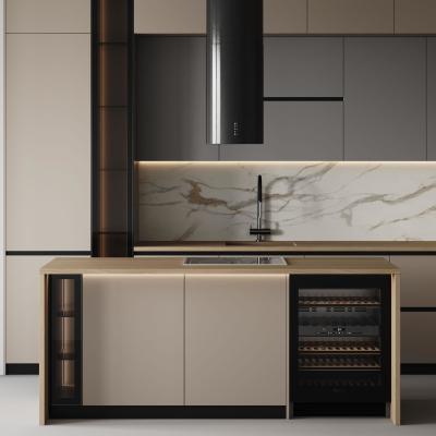 China Custom Modern Ready To Assemble Shaker Lacquer Finish Kitchen Cabinets for Apartment for sale