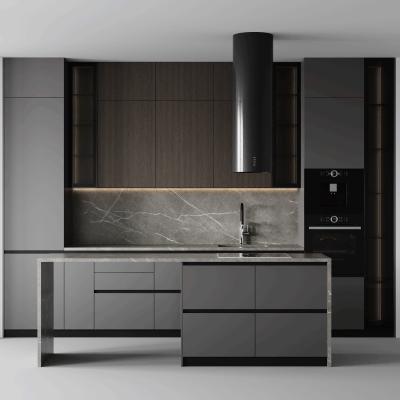 China Custom Modern Ready-to-Assemble Modular Melamine Kitchen Cabinets for Apartments for sale