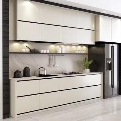 China Minimalist Lacquer Kitchen Cabinet with Shaker MDF Panel 18mm Plywood for sale