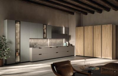 China RTA Light Luxury Kitchen Cabinet Furniture 18mm Plywood Solid Wood Door for Household for sale