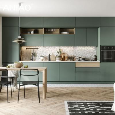 China China Manufacturer Plywood MDF Kitchen Cabinets Modern Melamine Flat Pack Modular 18mm for sale