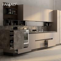 China Free Sample Custom Ready Made Kitchen Cabinet Melamine Board Kitchen Cabinet Design for sale