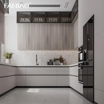 China Factory Direct Wood Melamine Kitchen Cabinet 18mm Plywood Custom Sizes for sale