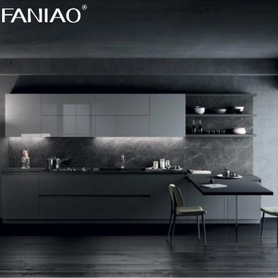 China Manufacturer High Quality Kitchen Cabinets L-shape Melamine Kitchen Cabinet for sale